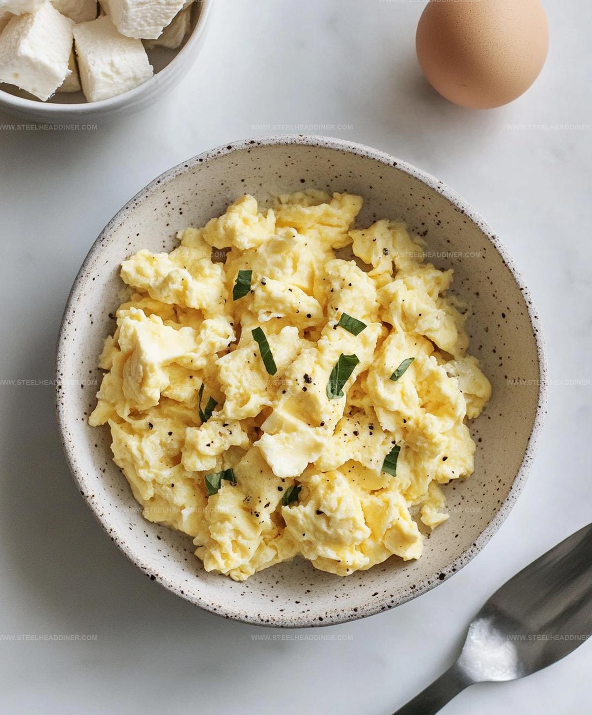 Fluffy Creamy Cottage Cheese Scrambled Eggs Recipe for Breakfast ...