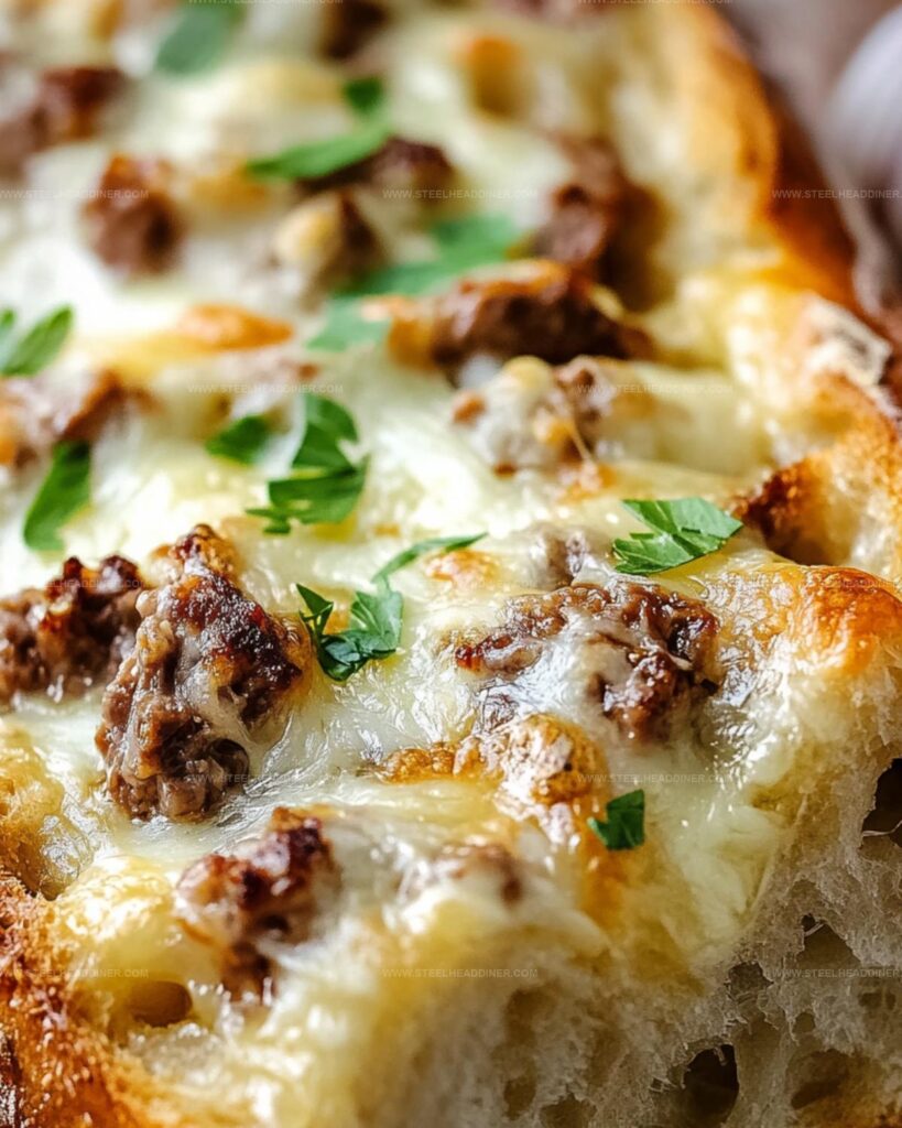 Sizzling Philly Cheesesteak Garlic Bread Recipe Everyone Loves ...